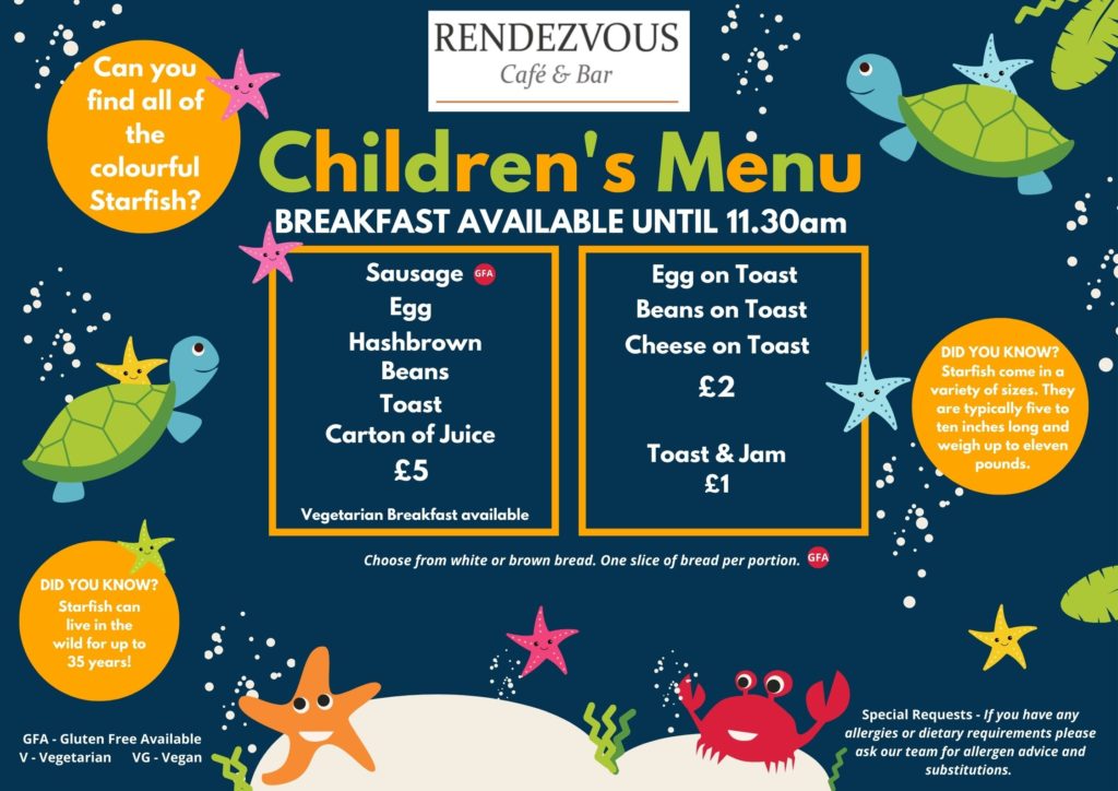 Café Menus – The Rufus Centre