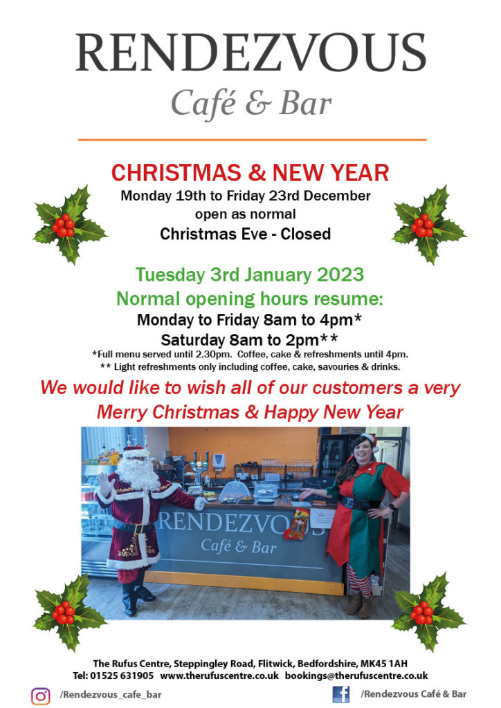 Café Menus – The Rufus Centre